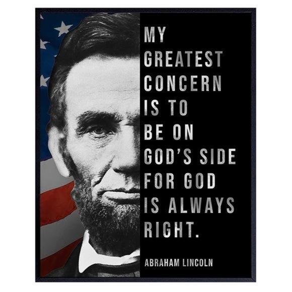 Wall Decor | Abraham Lincoln Poster 8x1 American Flag Wall Decor ...